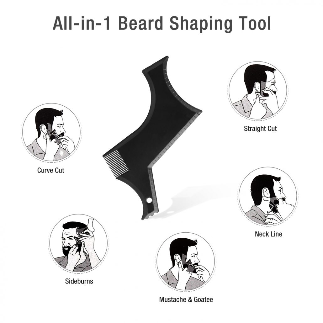 Housmile Beard Shaping Template All in One Beard Styling Tool for Men ...